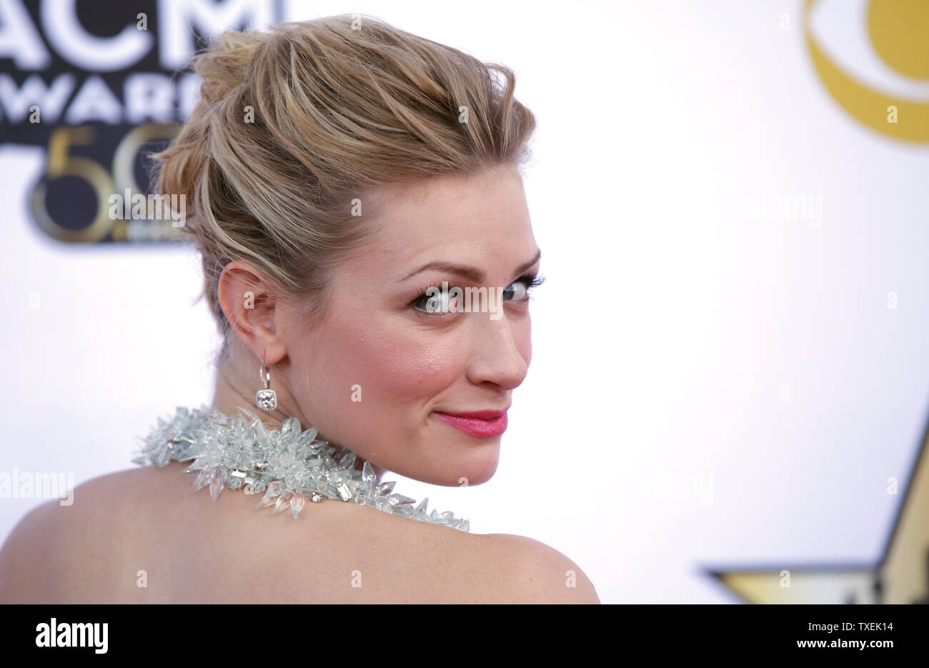 Actress Beth Behrs attends the 50th annual Academy of Country Music ...