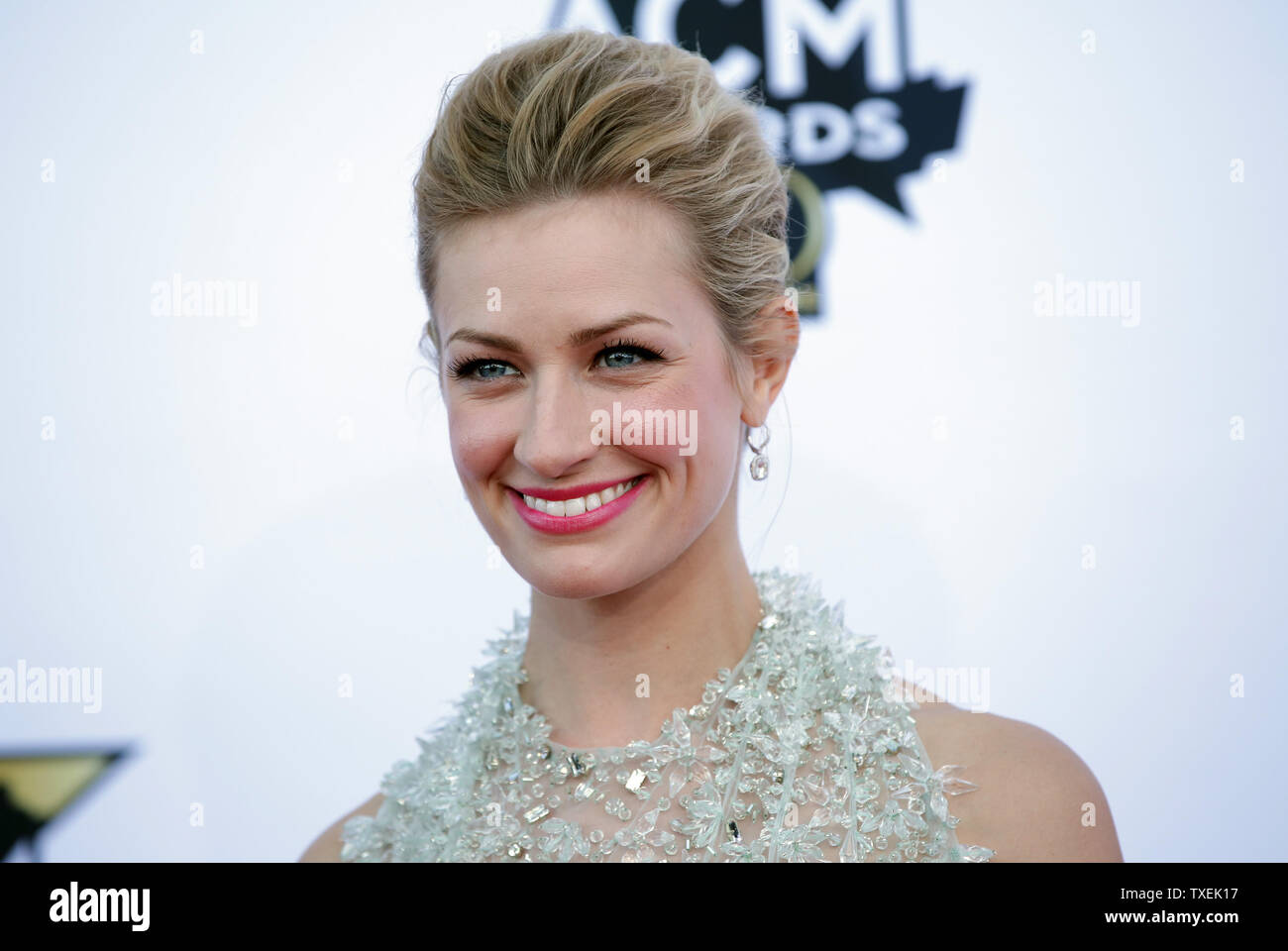 Actress Beth Behrs attends the 50th annual Academy of Country Music ...