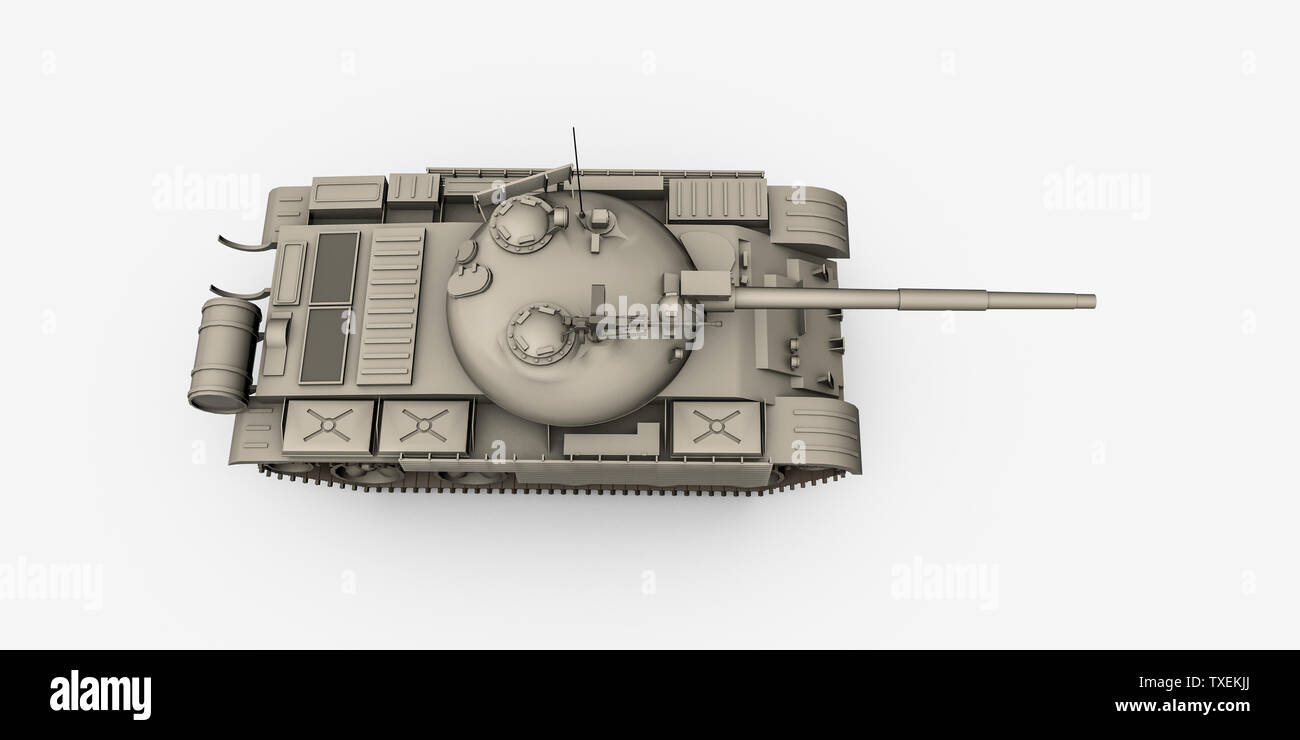 tank isolated on white background 3d illustration Stock Photo - Alamy
