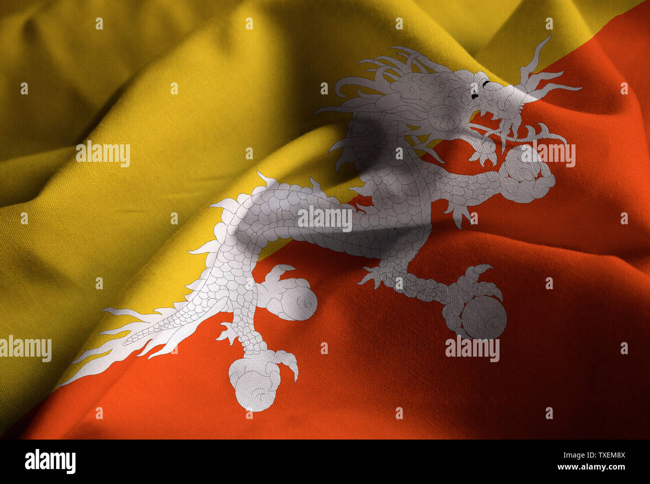 Flag of bhutan hi-res stock photography and images - Alamy