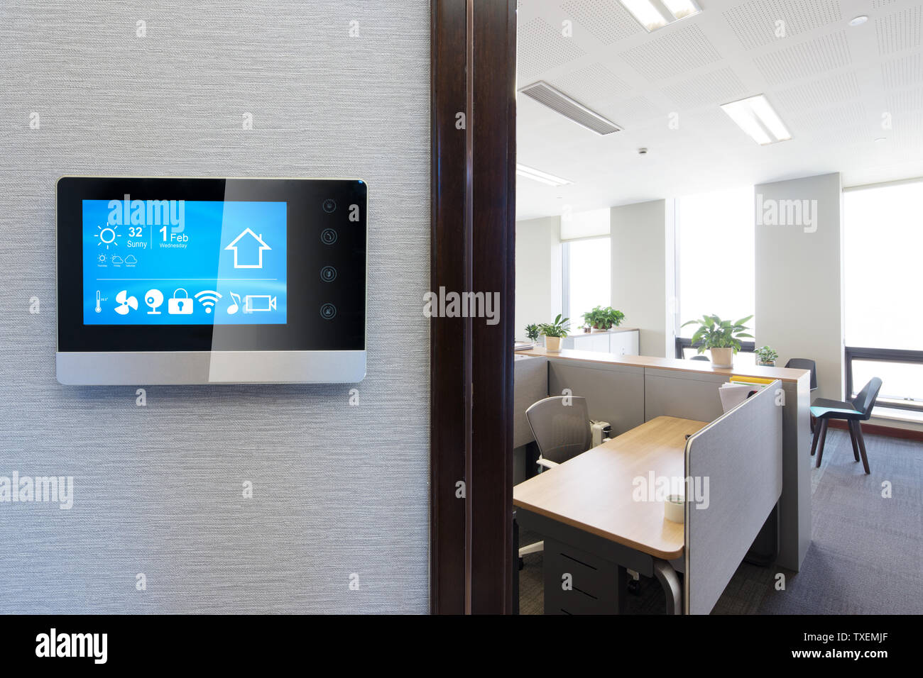 Smartscreen in modern office Stock Photo - Alamy