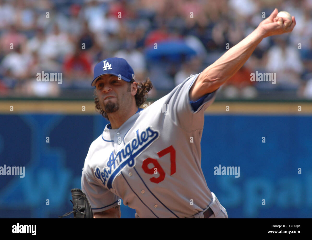 Los Angeles Dodgers relief pitcher Joe Beimel throws against the ...