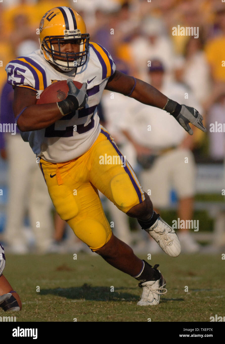 LSU running back Justin Vincent runs for yardage against Auburn in the ...