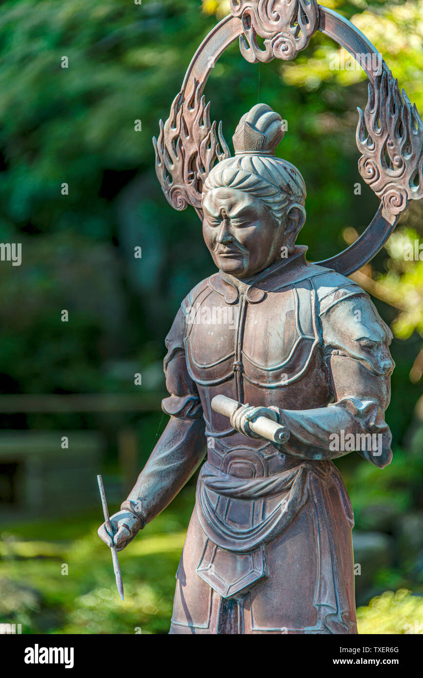 Komokuten statue closeup, Hase Dera Temple, Kamakura, Japan Stock Photo ...