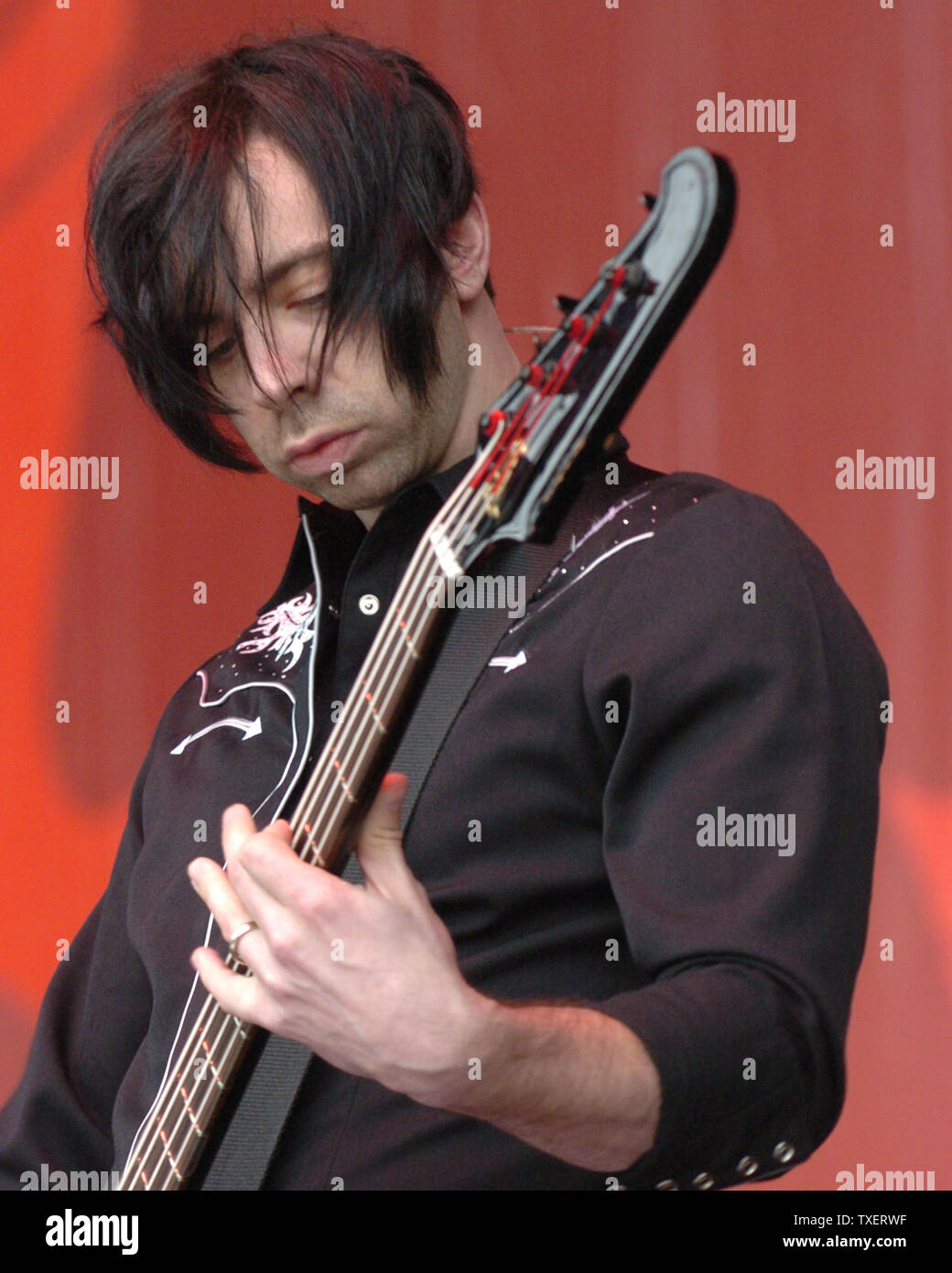 Chevelle bass guitarist Dean Bernardini performs in the My Coke Fest ...