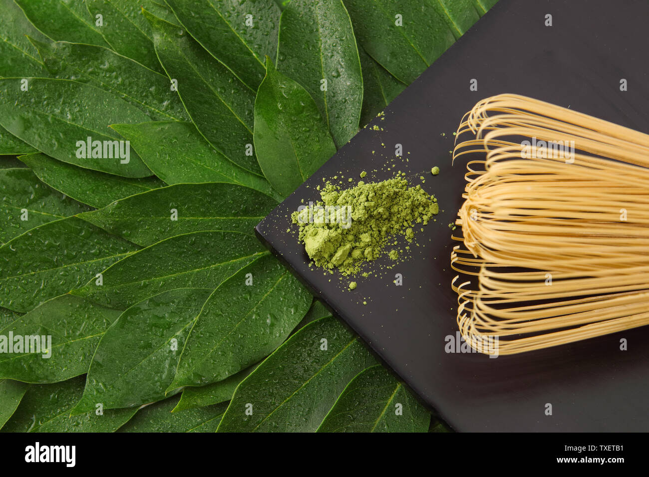 Matcha and tea sets Stock Photo - Alamy