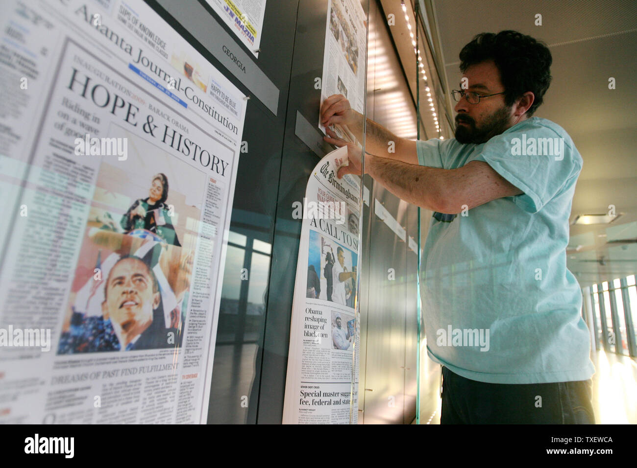 Mike Machado of Alexandria, Virginia, senior graphics specialist with ...