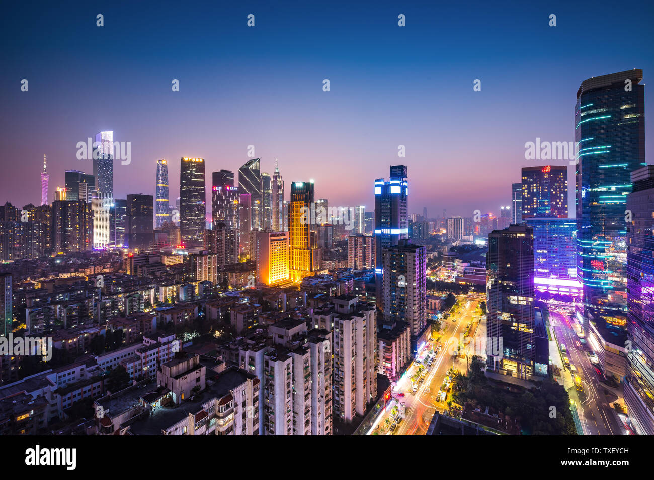 Night Scenery in Guangzhou Stock Photo - Alamy