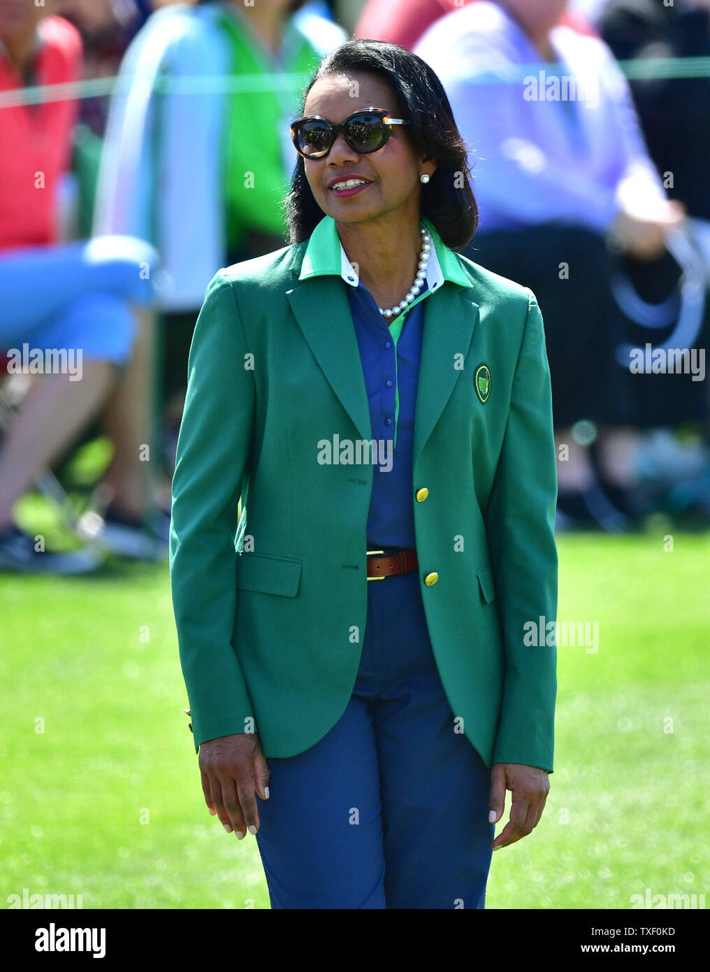 Former Secretary of State Condoleezza Rice watches the Drive Chip ...