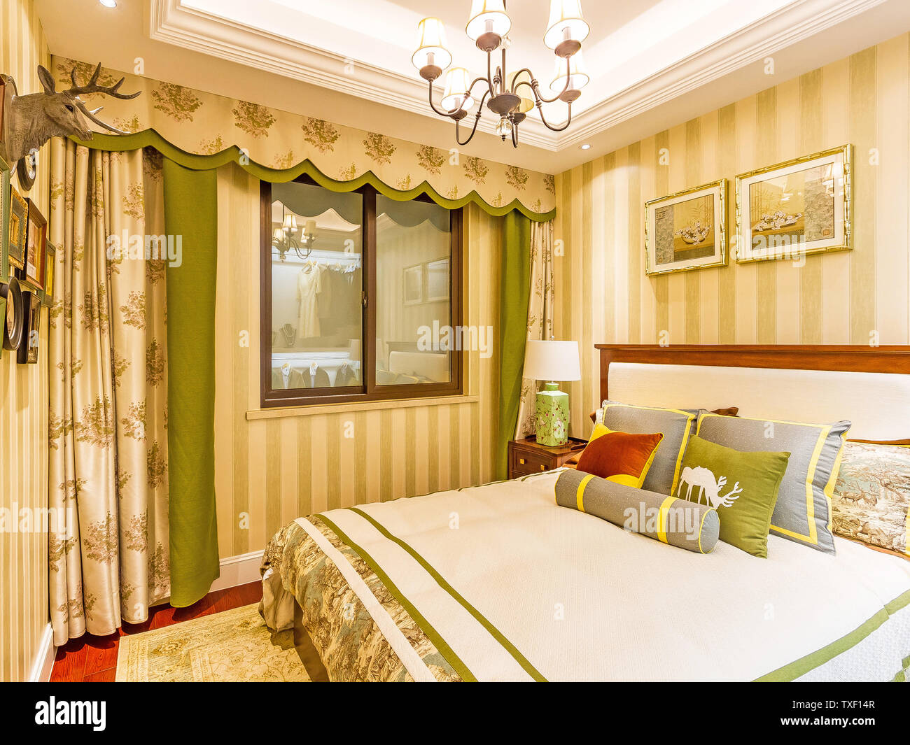 Bedroom, sleep, comfortable and comfortable rest environment, different ...