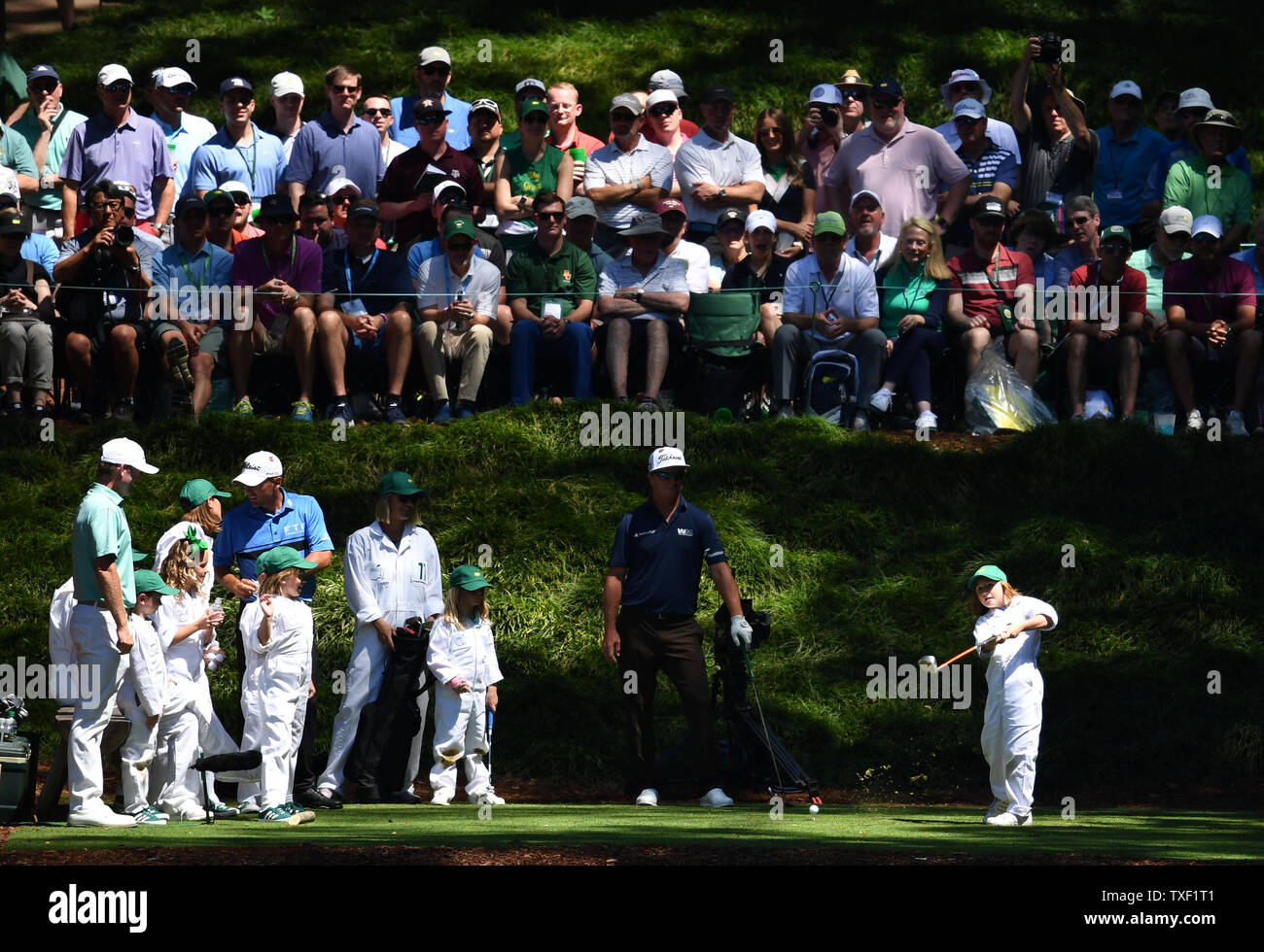 The Group of Sergio Garcia, Paul Casey and Rafael Cabrera-Bello watch ...