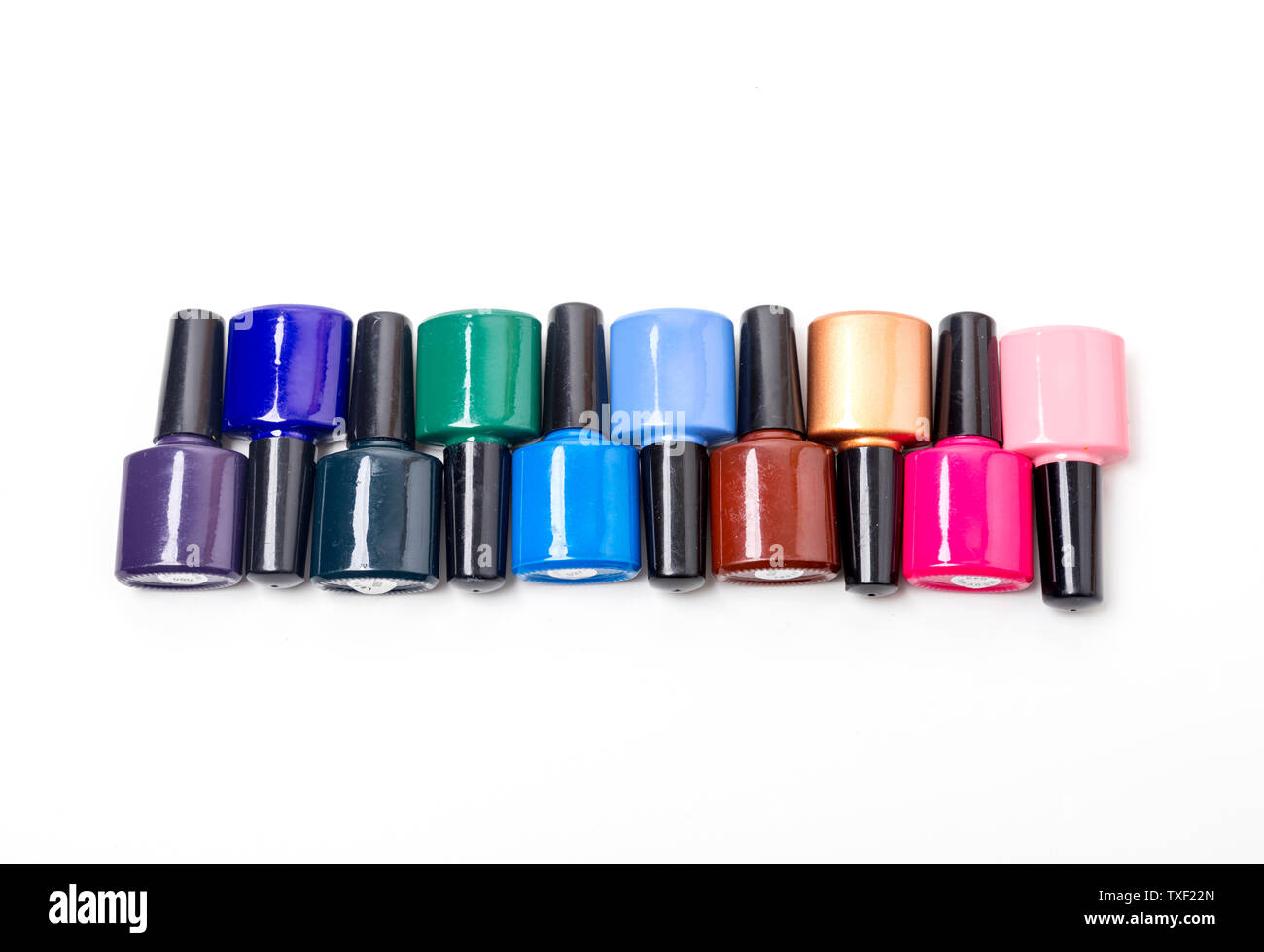 A line of nail polish Stock Photo - Alamy