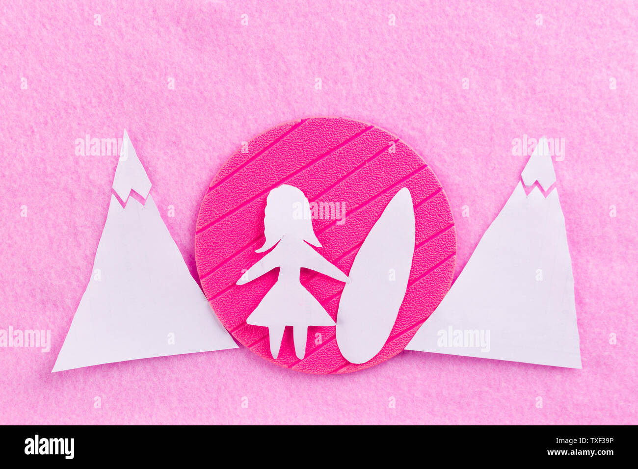 snowboard concept image made of paper Stock Photo - Alamy