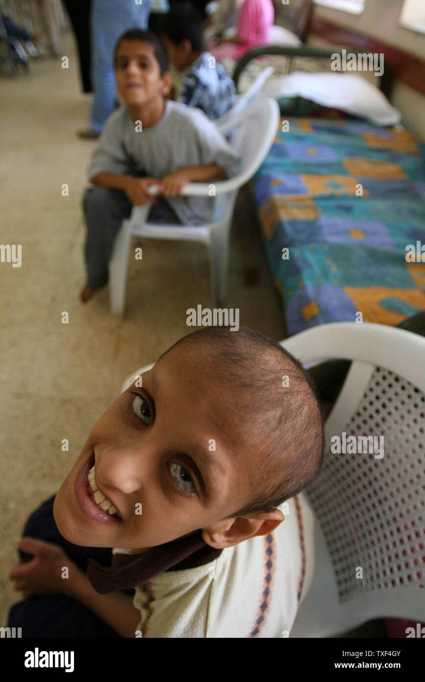 Orphan boys, many with mental disabilities, are pictured at al-Hanan ...