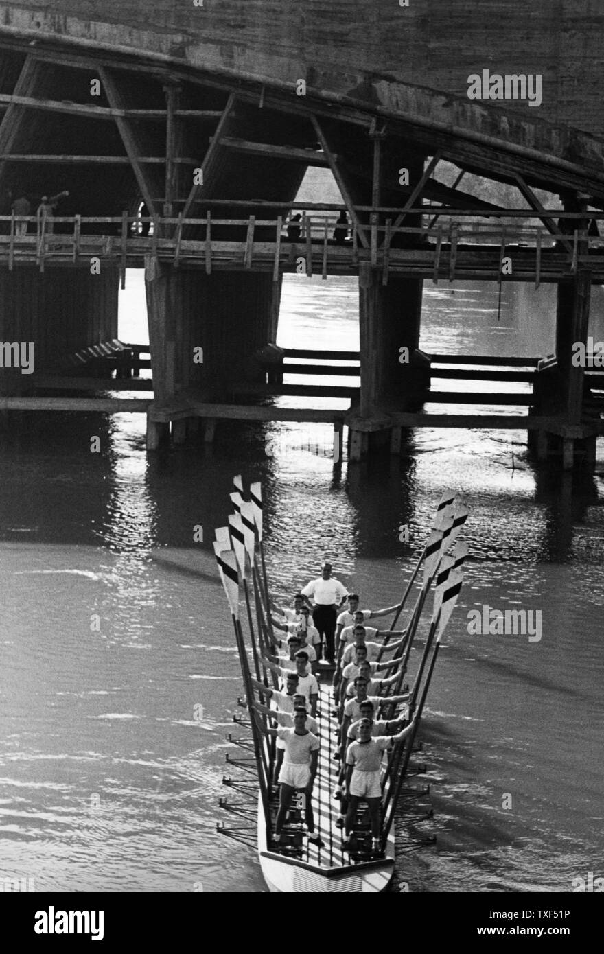 Italy, Rome, university city, rowing school, 1939 Stock Photo - Alamy