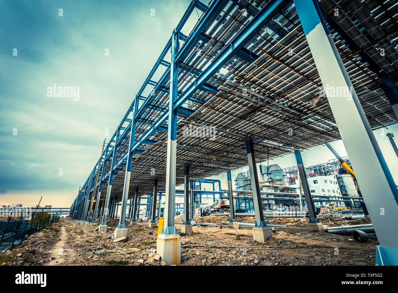 Buildings and cities steel transportation system hi-res stock ...