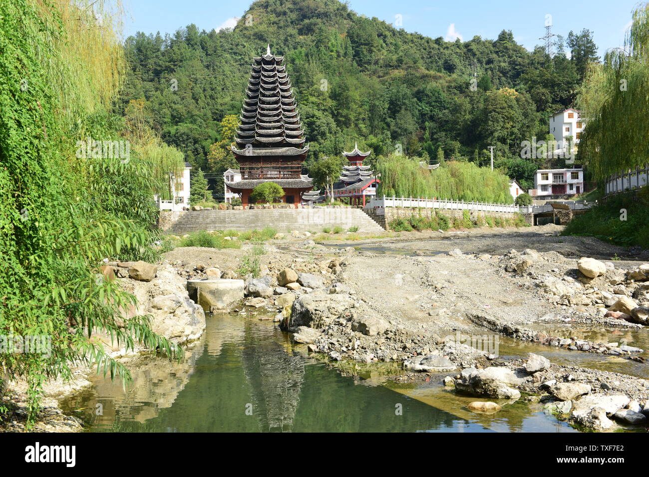 pagodas of the Dong people Stock Photo - Alamy