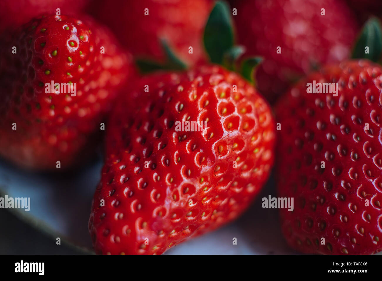 Strawberry fruit close-up Stock Photo - Alamy