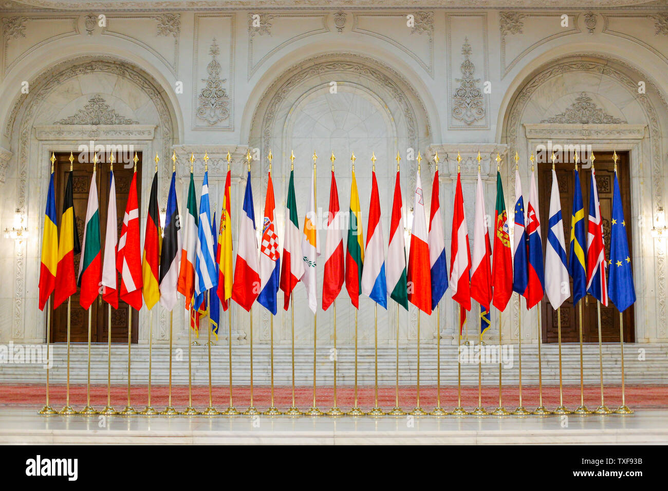 European Union member states flags one next to another Stock Photo - Alamy