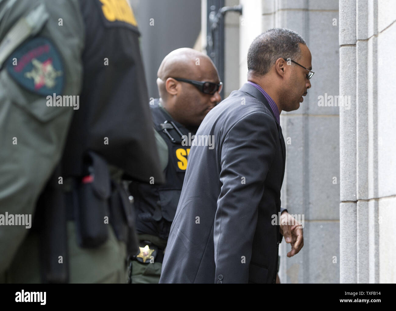 Baltimore police officer Caesar Goodson arrives for the final day of ...