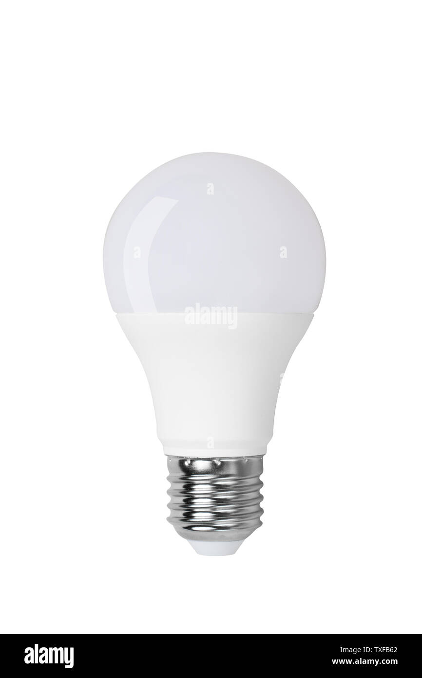 led bulb on white background Stock Photo - Alamy