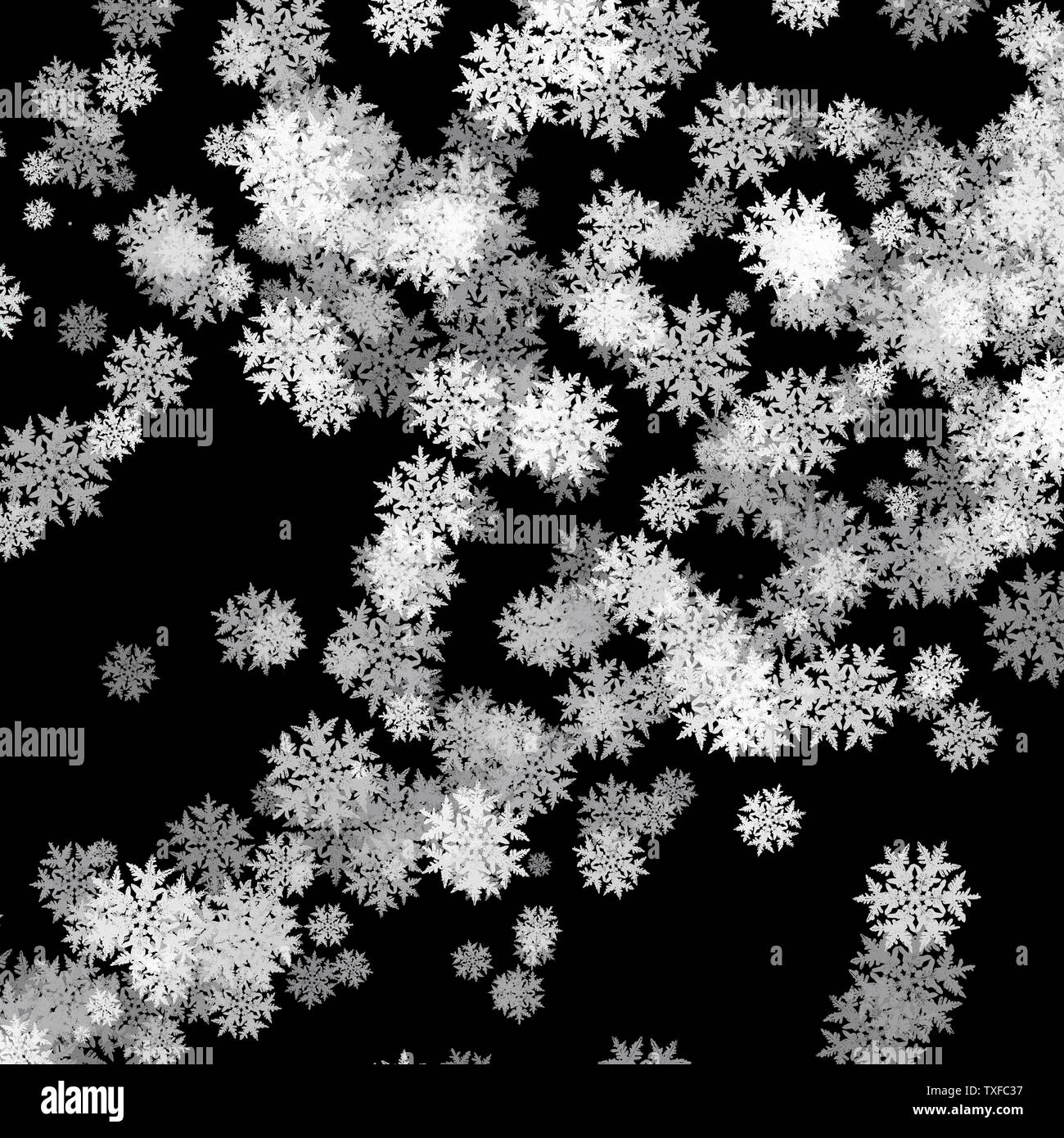 Delicate snowflakes on a black background. Add a touch of class with ...