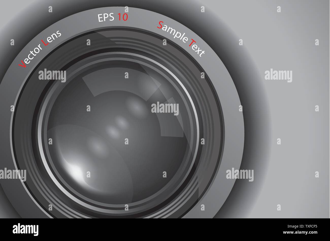 Vector Illustration of Camera Lens Stock Photo - Alamy