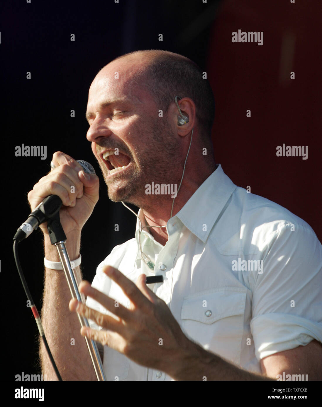 Gord Downie, lead vocalistof The Tragically Hip, performs at Live 8 ...