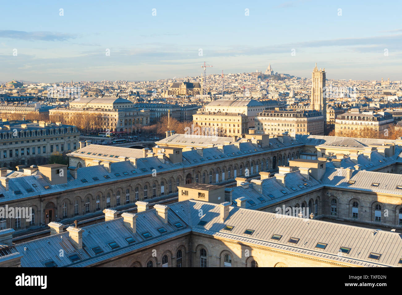 Rooftop in central Paris, France Stock Photo - Alamy