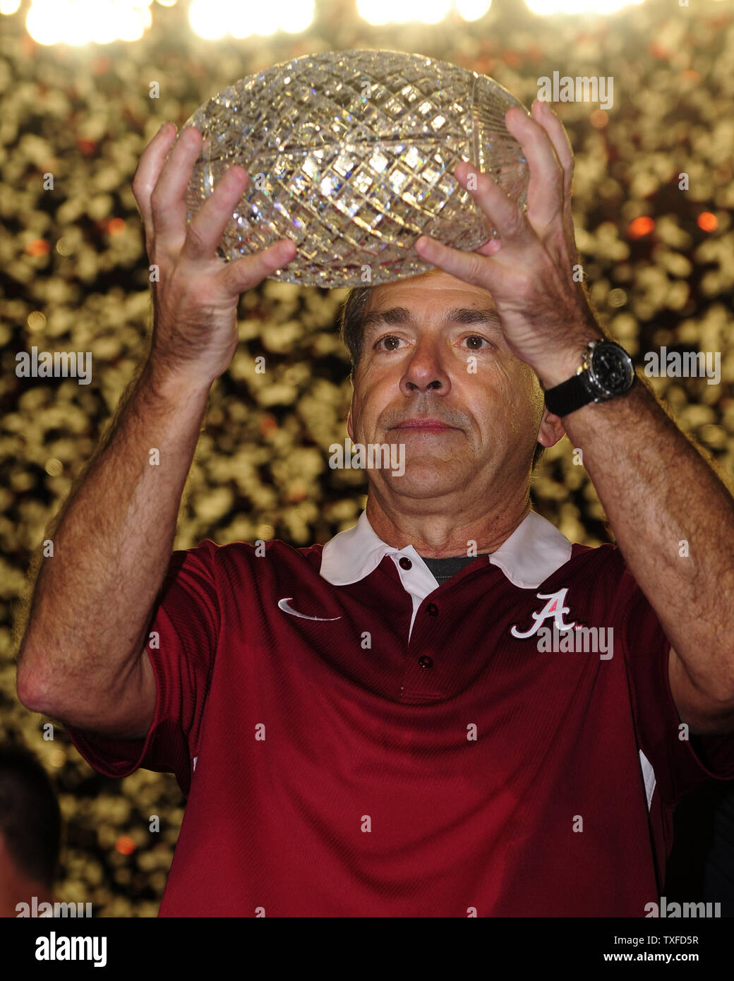 Nick saban trophy hi-res stock photography and images - Alamy