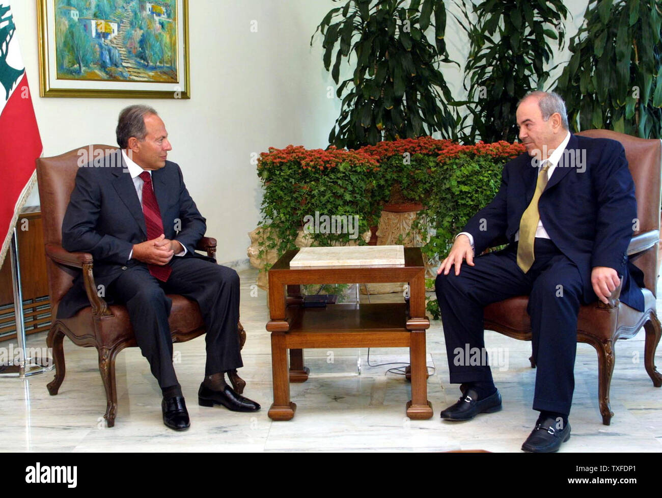 Lebanese President Emile Lahoud meets visiting Iraqi Prime Minister ...