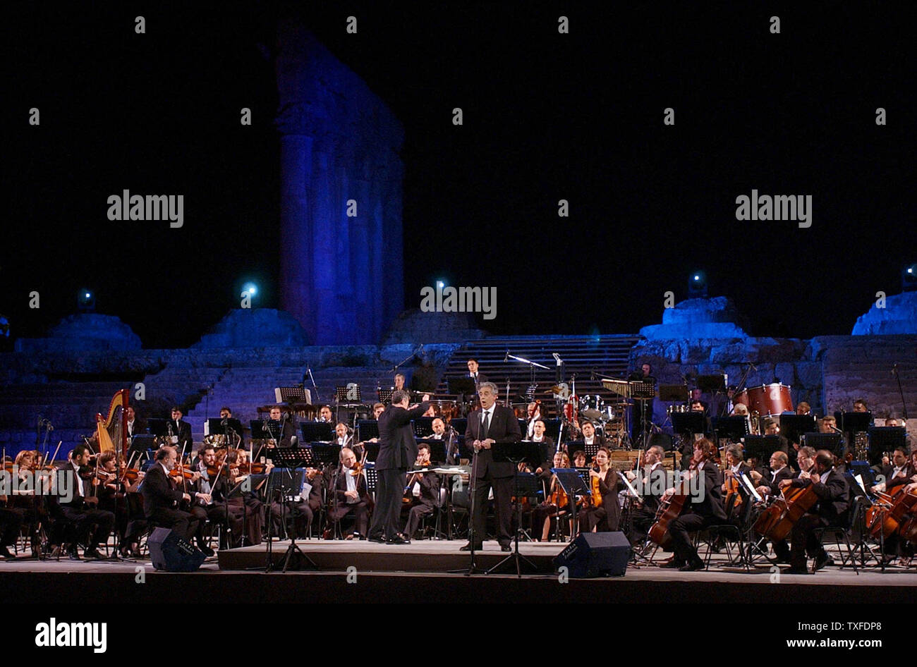 Spanish opera singer Placido Domingo sings at the Temple of Jupiter in ...