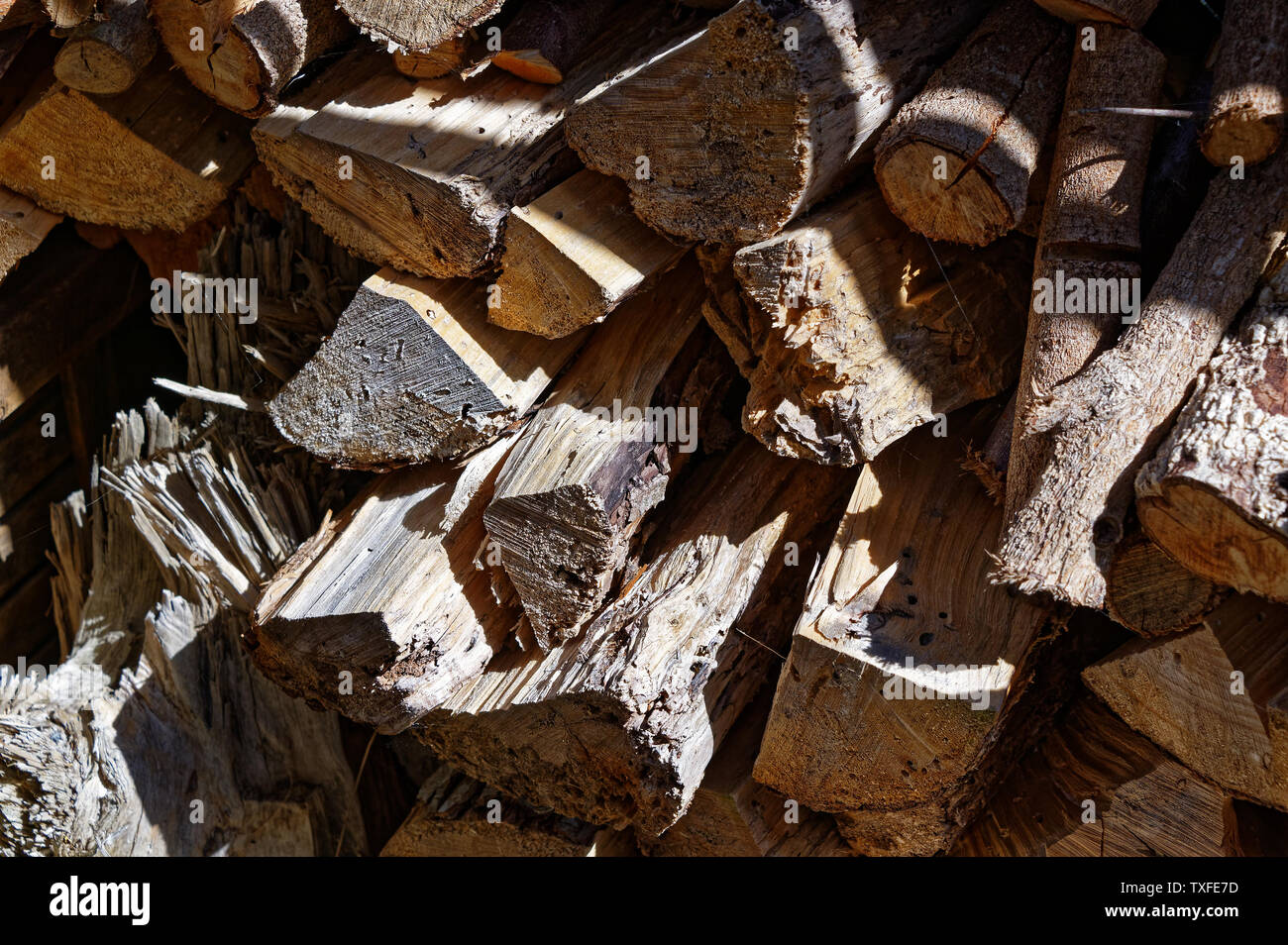 A firewood pile Stock Photo - Alamy