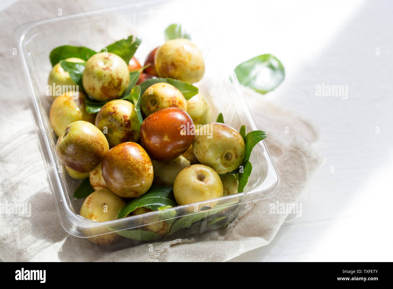 Fresh winter jujube Stock Photo - Alamy