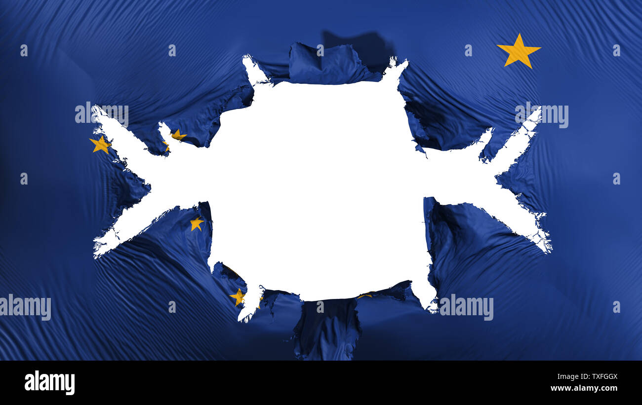 Alaska state flag with a big hole Stock Photo - Alamy
