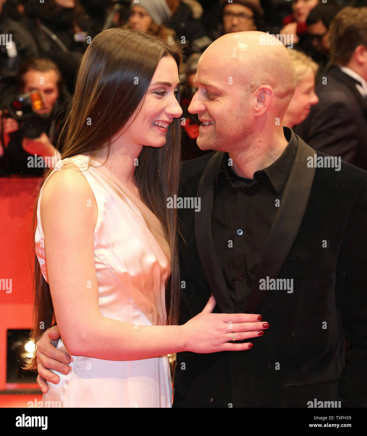 Michelle Gornick (L) and Juergen Vogel arrive on the red carpet for the ...