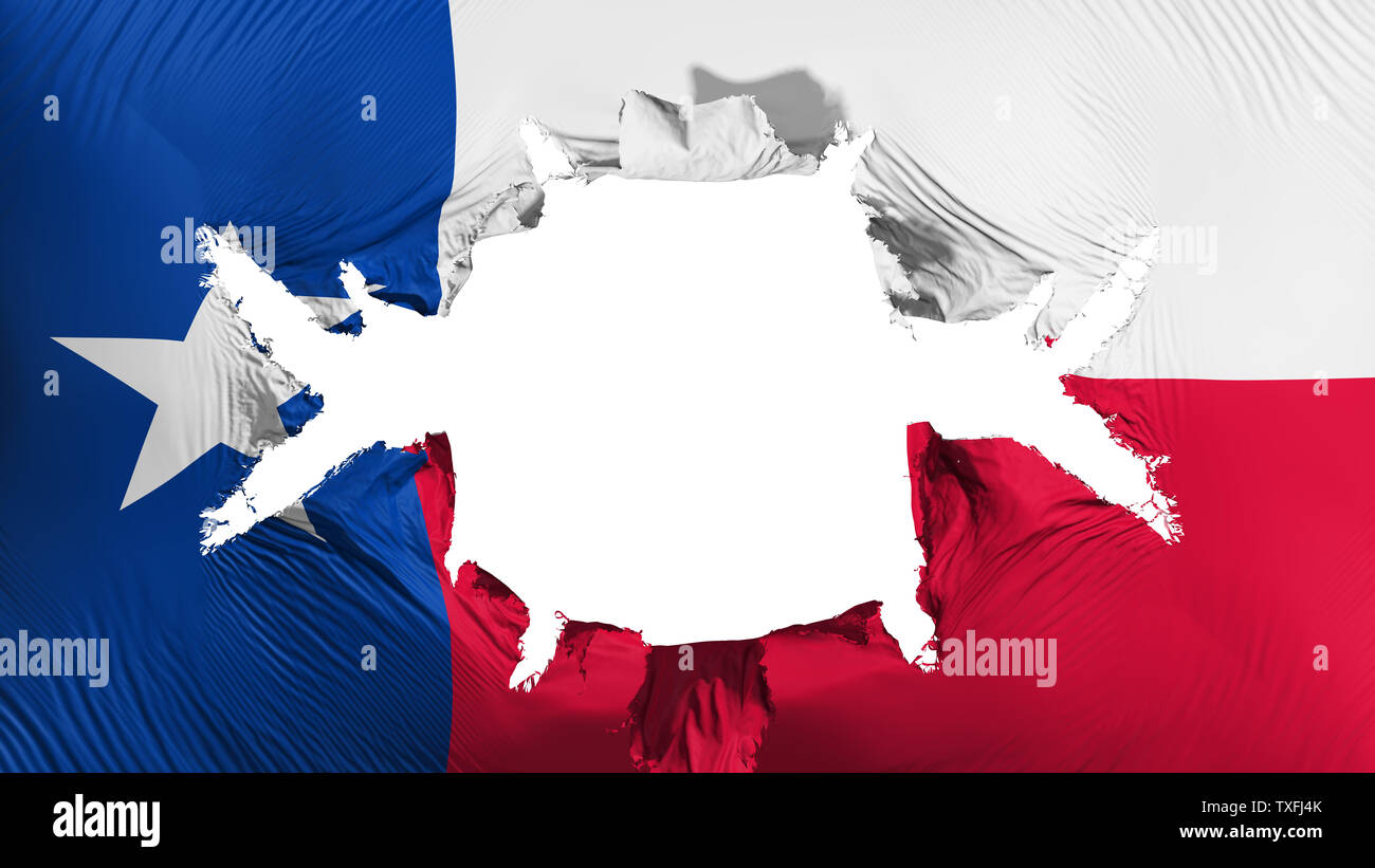 Texas state flag with a big hole Stock Photo - Alamy