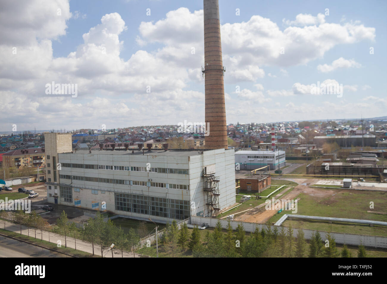 industrial district of the city. pipe and factories Stock Photo - Alamy