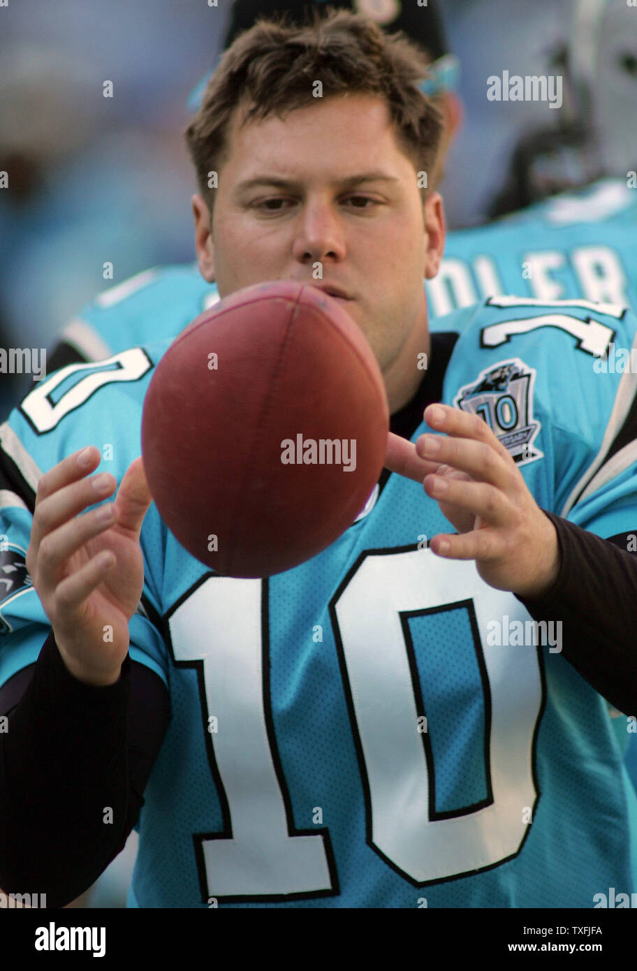 Carolina Panthers punter Todd Sauerbrun (10) focuses on preparing to ...