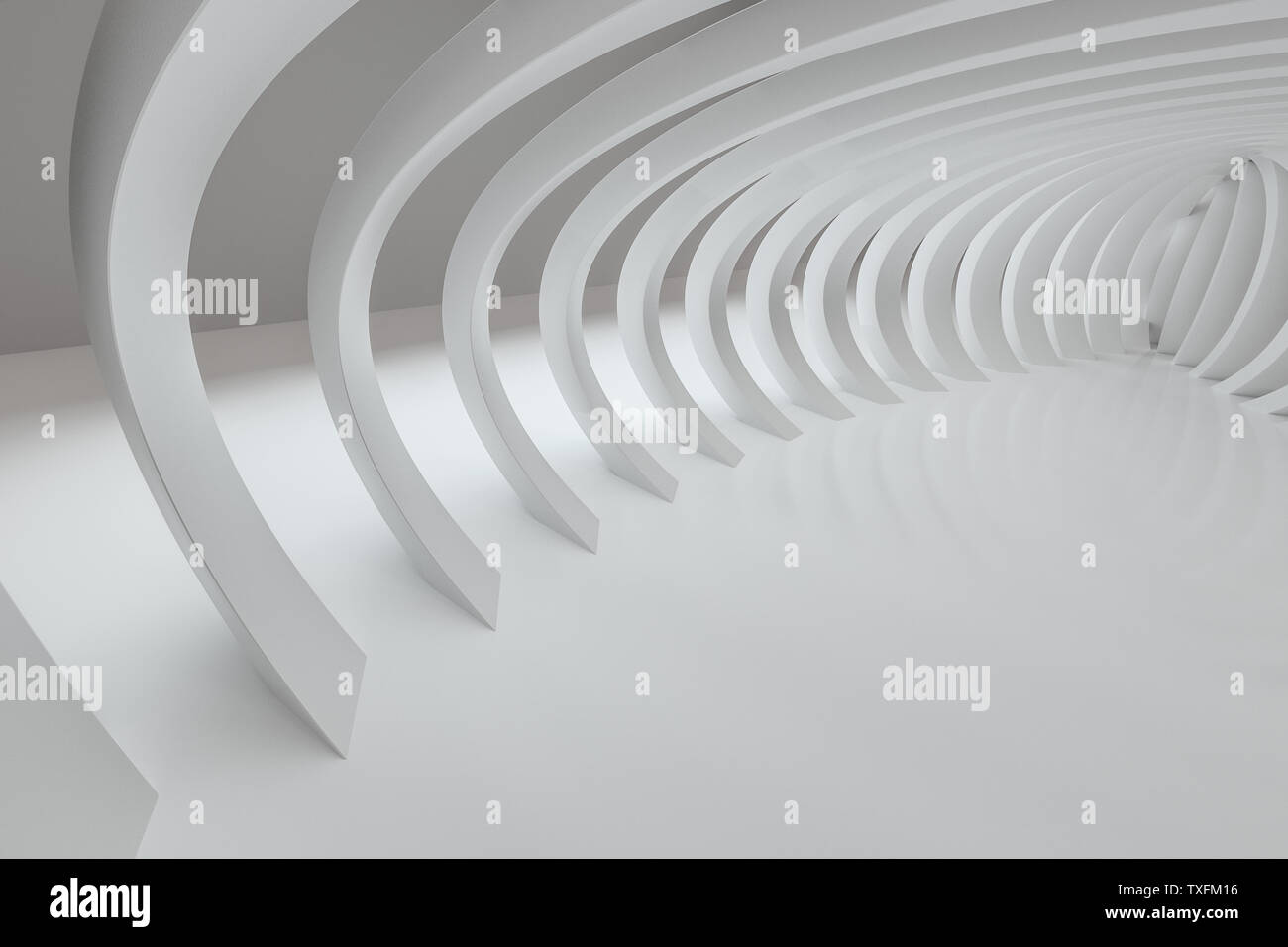 Three-dimensional rendering, white surface channel Stock Photo - Alamy