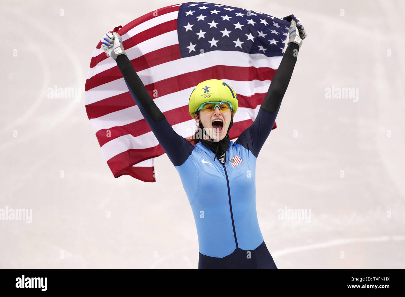 Katherine Reutter of the United States celebrates after winning a ...