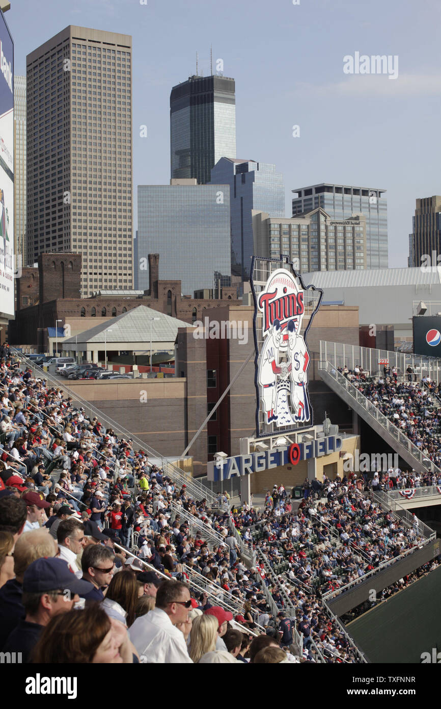 Fans watch from the outfield in the outfield on Opening Day at Target ...