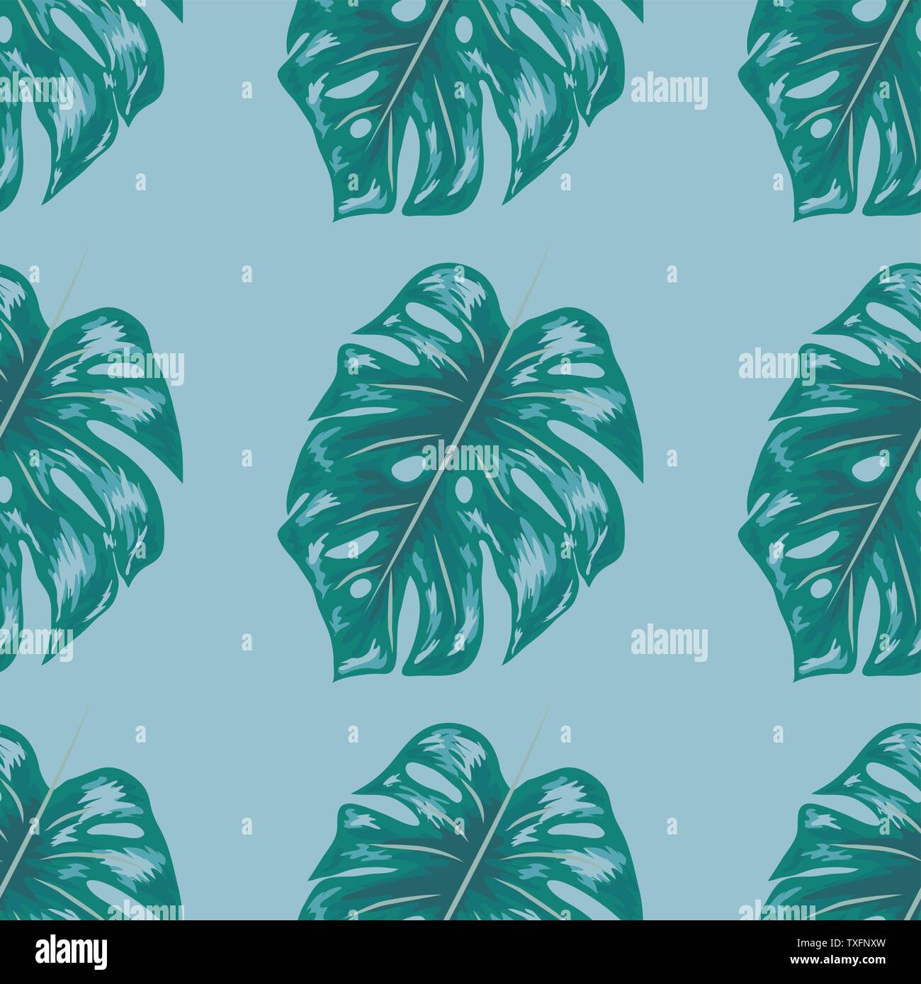 Exotic tropical background. Seamless indigo tropical pattern with ...