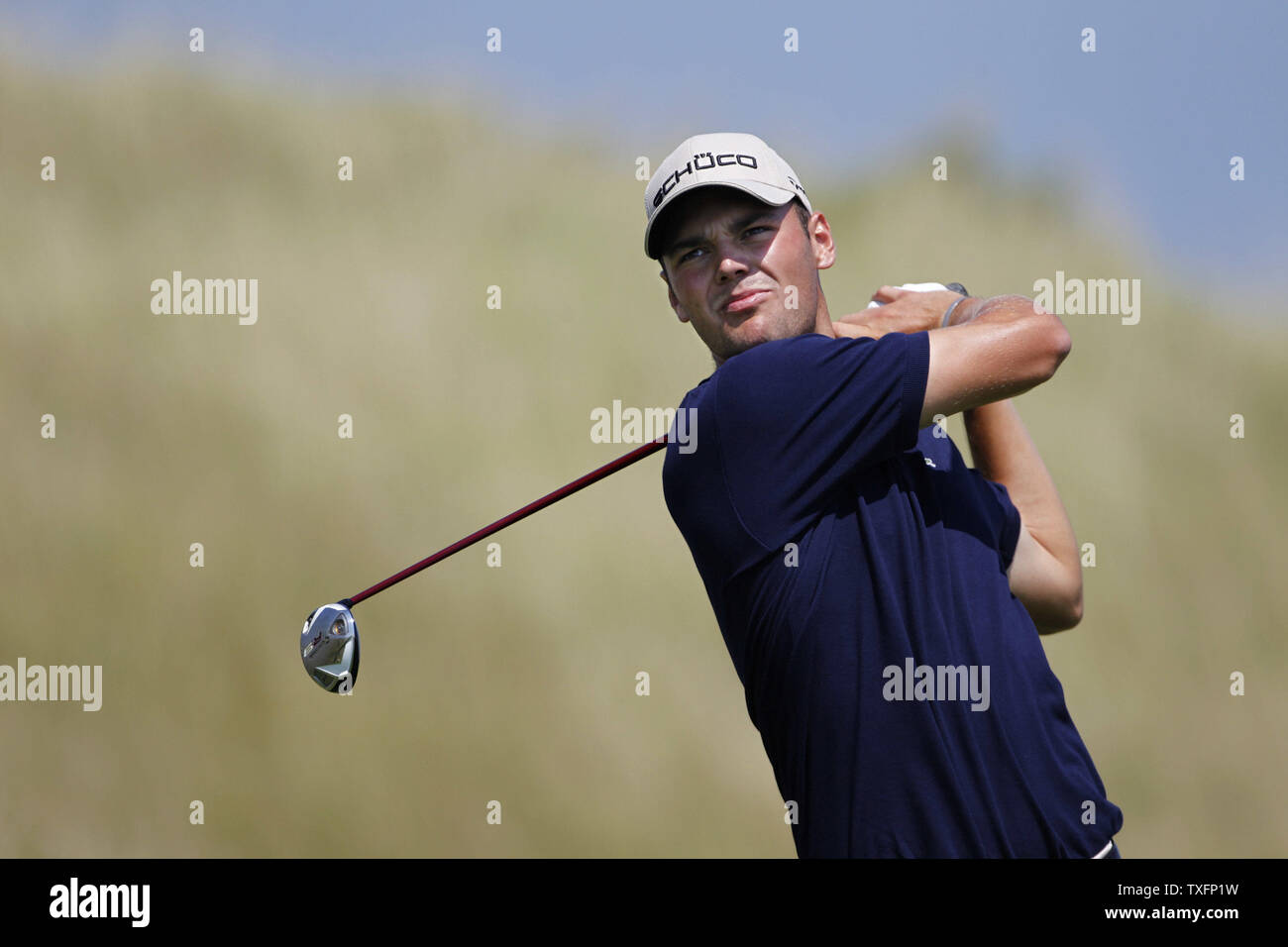 Martin Kaymer of Germany tees off on the 14th hole during the first ...