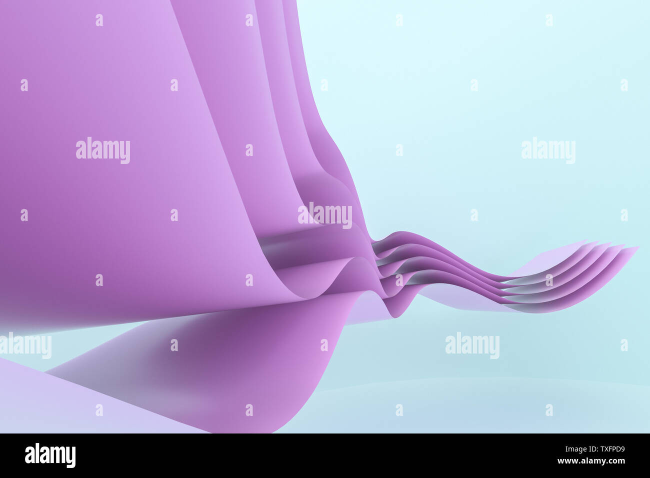 Three-dimensional rendering, pink gradient curved background Stock ...
