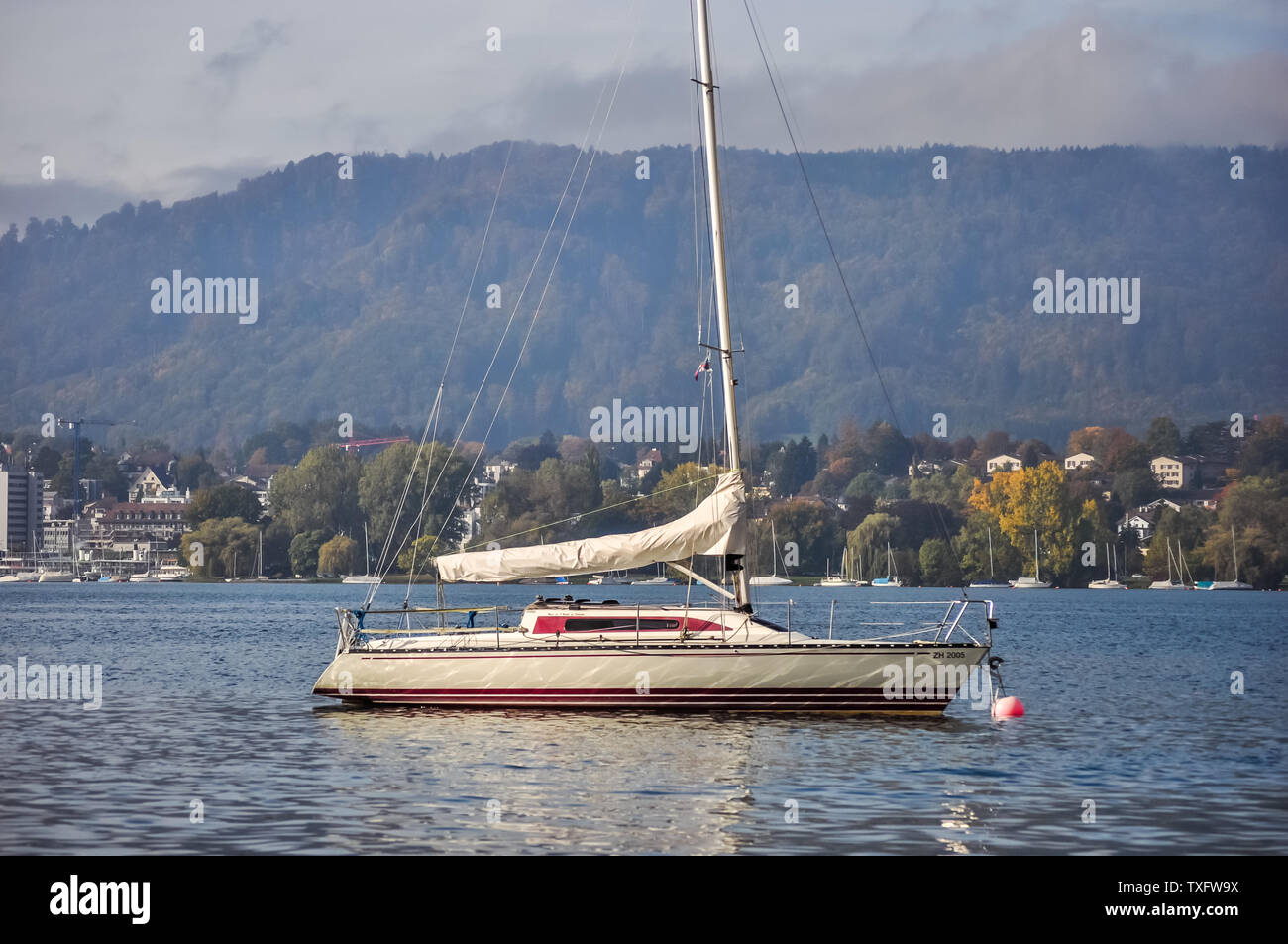 Scenery of Lake Rusen, Switzerland Stock Photo - Alamy