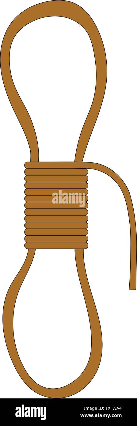 Cartoon Rope isolated on white background. Adventure Items. Vector ...