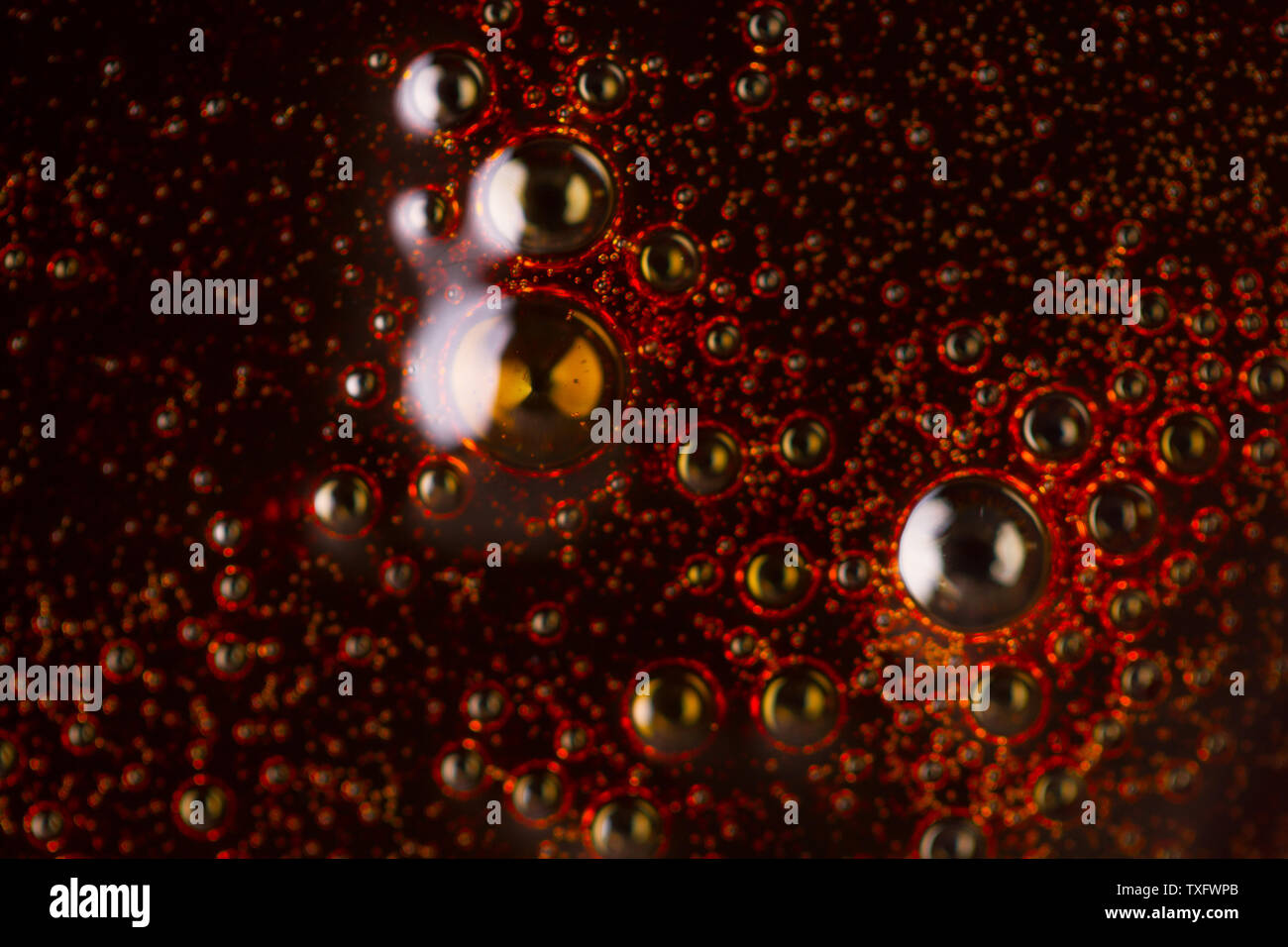 cola background image. brown liquid with bubbles Stock Photo - Alamy