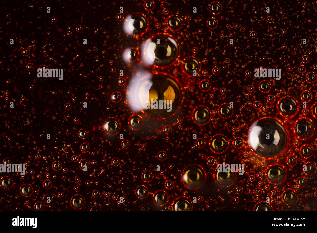 cola background image. brown liquid with bubbles Stock Photo - Alamy