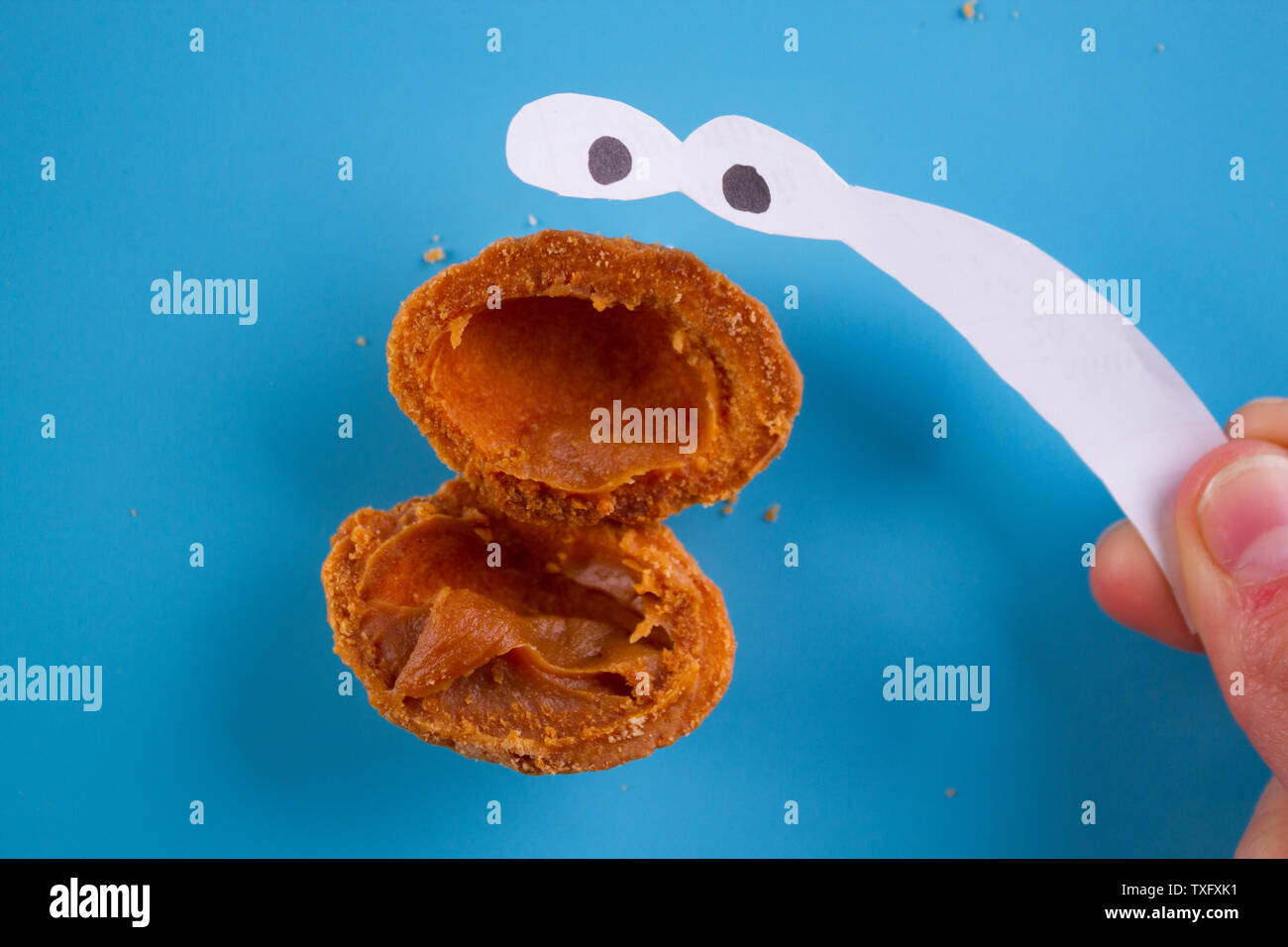 cookies with nutella in a shape of a nut Stock Photo - Alamy